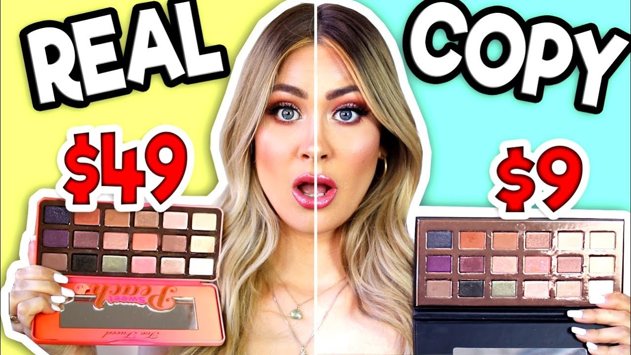 PROBANDO MAQUILLAJE REAL Vs COPIA | Copycat Makeup... FRAUDE? - YouTube