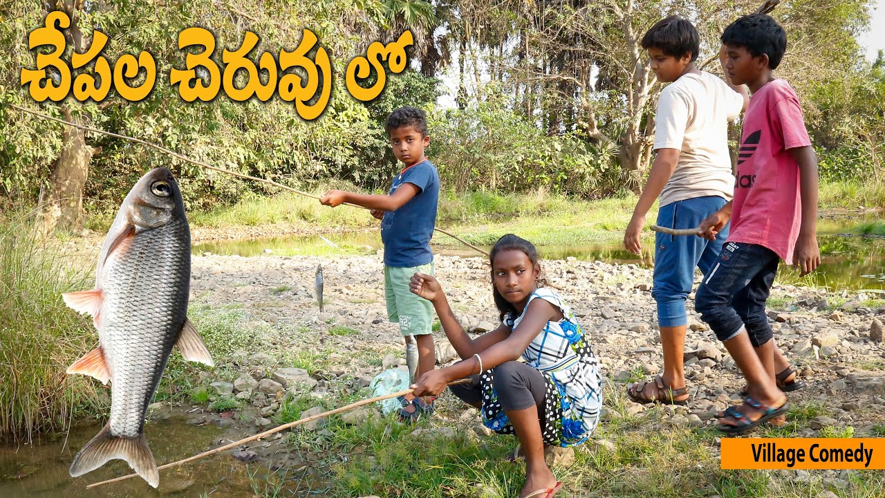 Hunting fish | Raghu Kaluvalo Chepalu Padithe | Ultimate Village Comedy ...