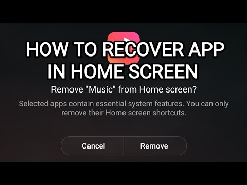 How to recover removed apps from home screen shortcuts_(mi_phone) - YouTube