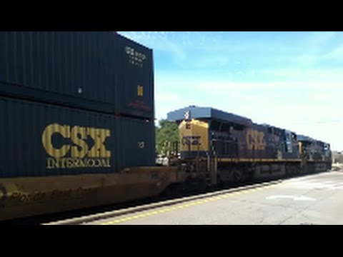 [CSXT]988 [ES44AH]& 769 ES44AH EPS Leads Q194 A NB Double Stack Intermodel Train In Fay NC - YouTube