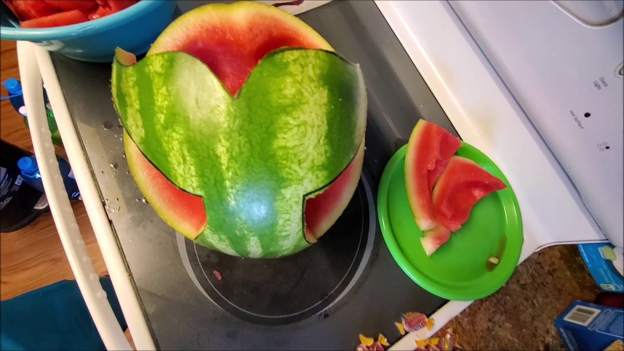 Mermaid Tail Carved Watermelon - YouTube