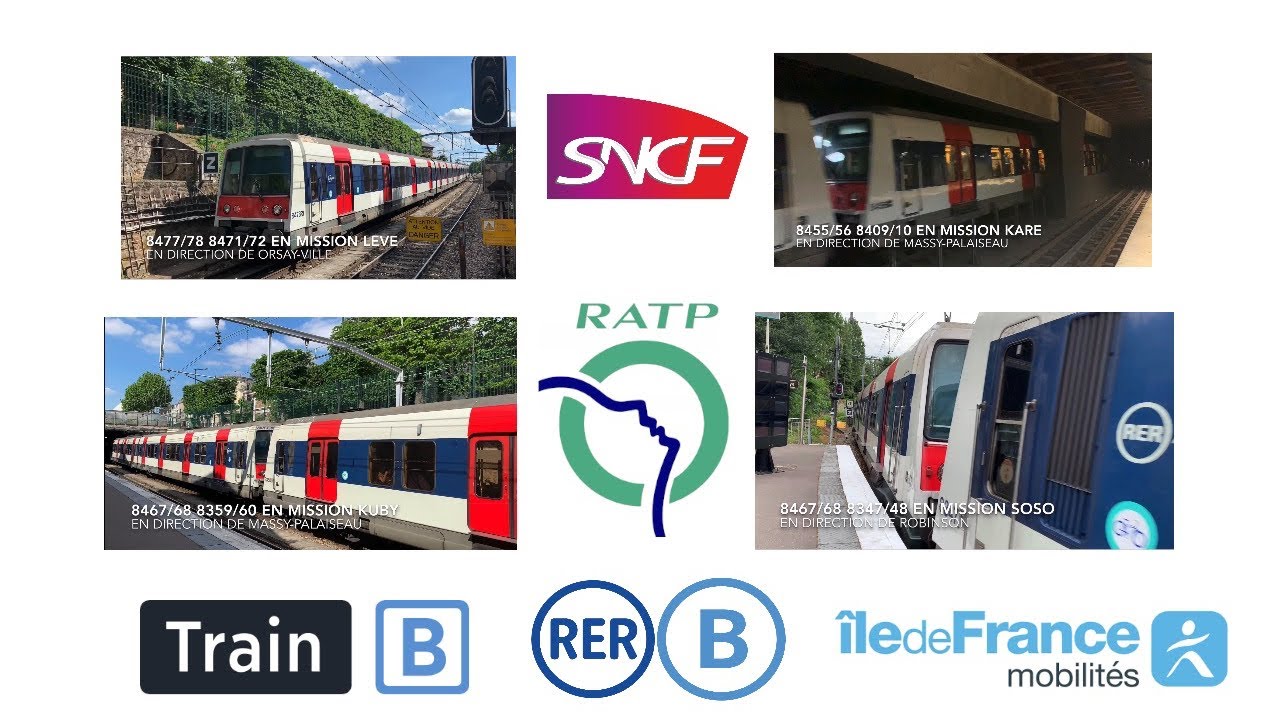 ( RER B ) Quelques MI84 sur la Ligne B du RER - YouTube