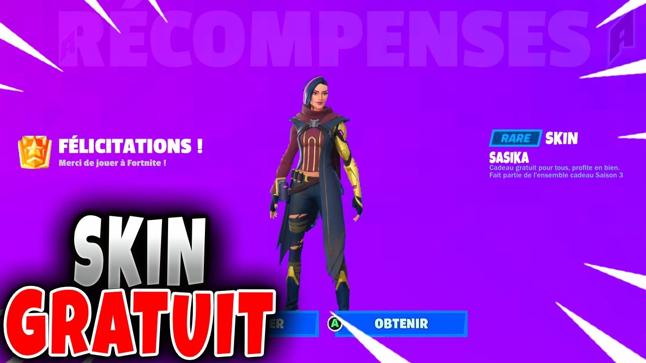 ce Skin a 1700 Vbucks est GRATUIT sur Fortnite Saison 3 - YouTube