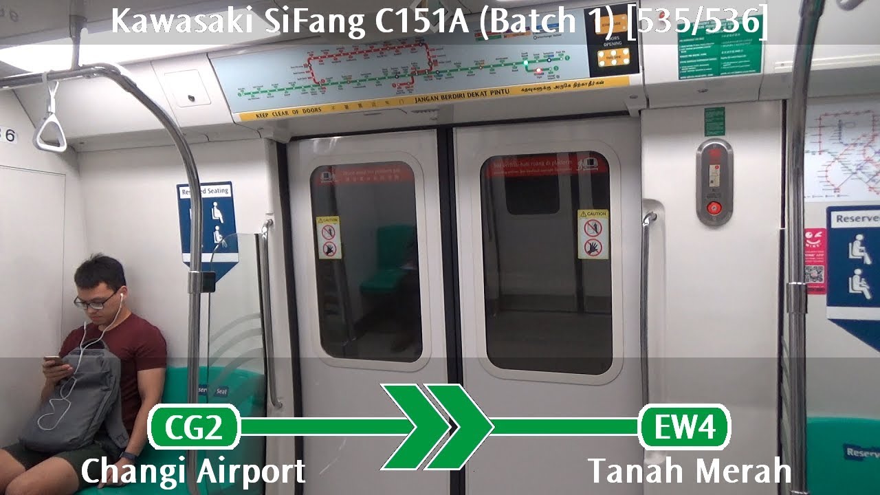 SMRT C151A (Batch 1) [535/536]: Changi Airport → Tanah Merah - YouTube