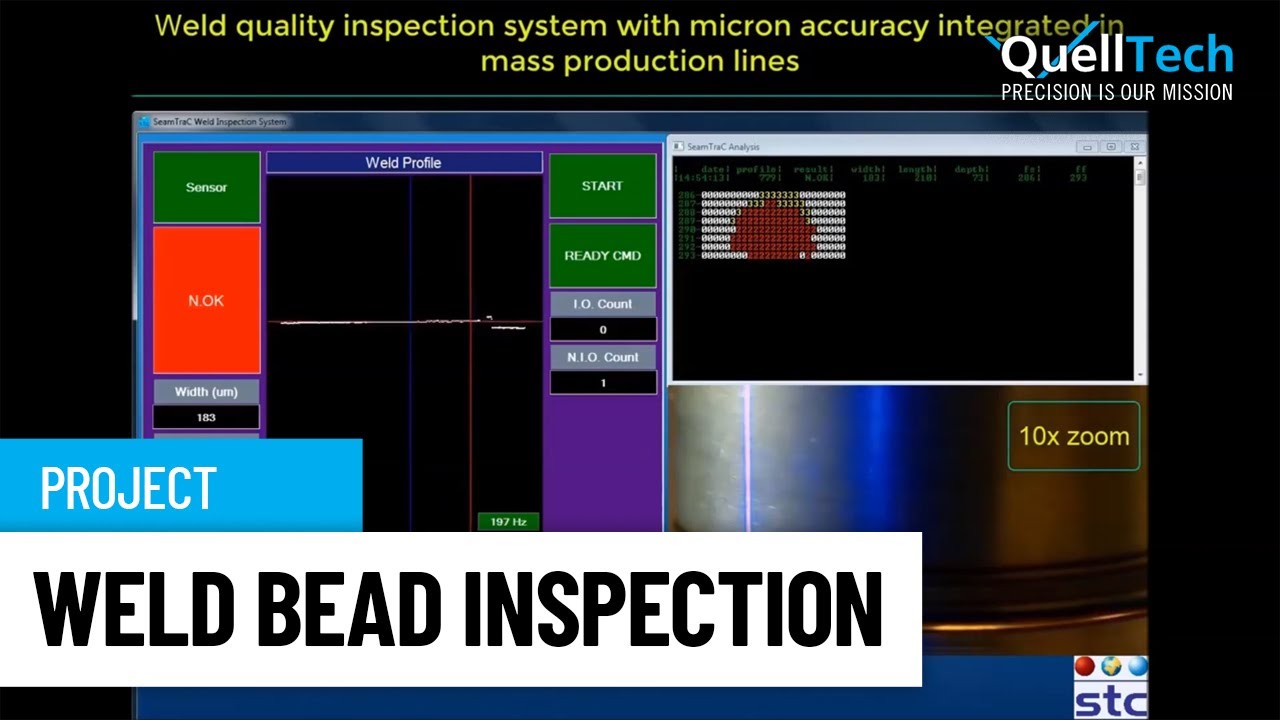 Laser Weld Bead Inspection System - YouTube