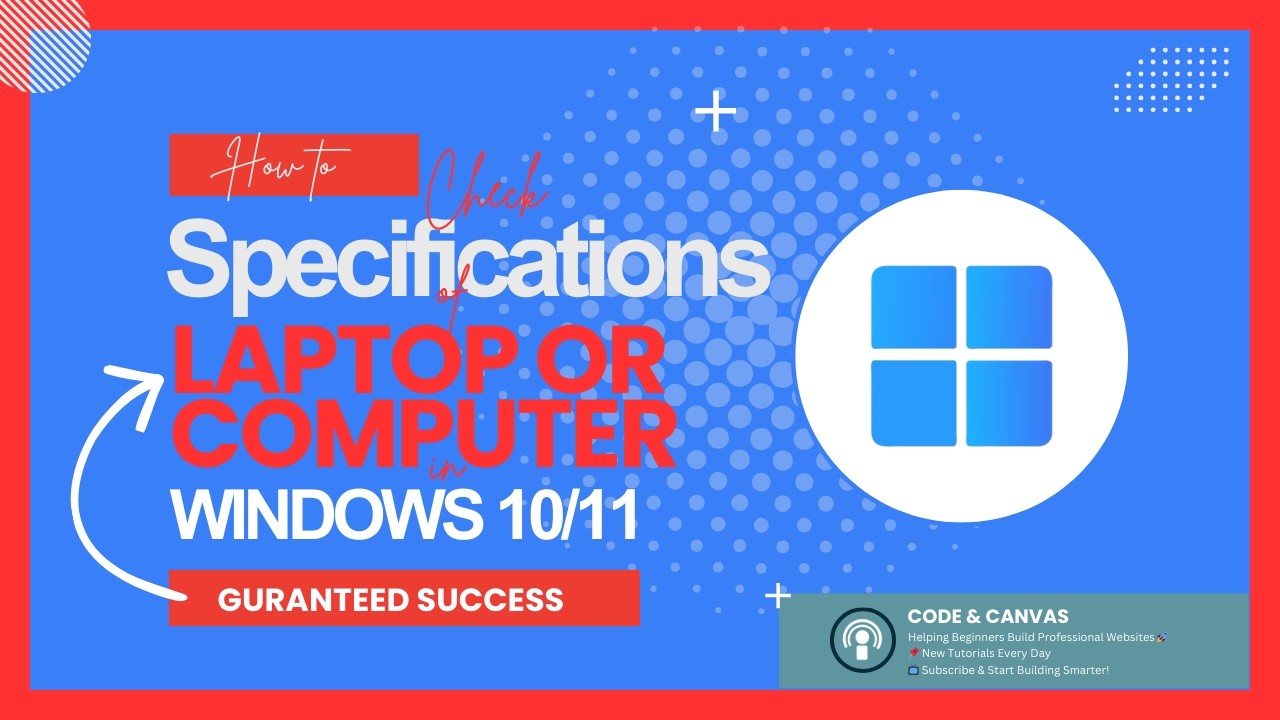 How to Check Specs of Laptop or Computer in Windows 10 or 11 - Full ...