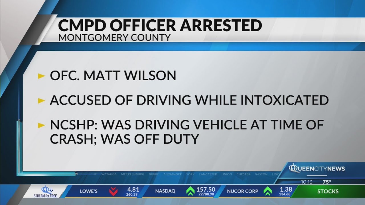 CMPD officer charged with DWI following crash in Montgomery County ...