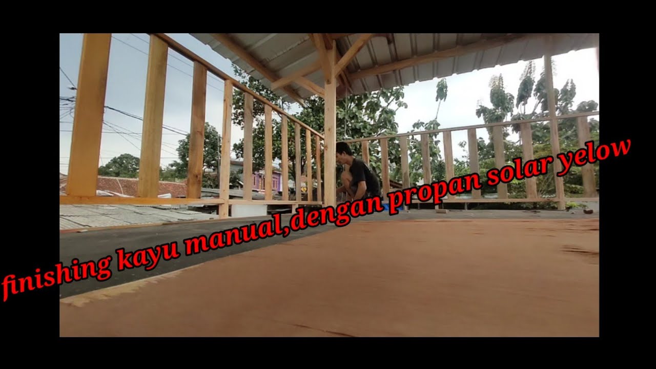 proses mengecat kayu manual,dengan politure propan solar yelow - YouTube