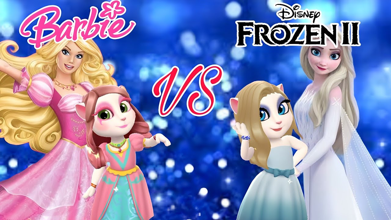 MY TALKING ANGELA 2 - ELSA VS BARBIE - FROZEN 2 VS BARBIE VS ANGELA ...