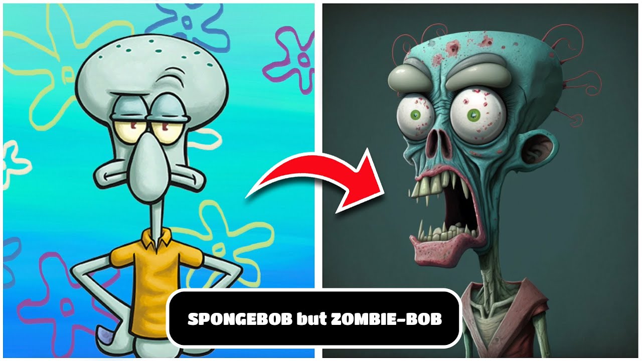 SPONGEBOB but ZOMBIE-BOB 💥 All Characters - YouTube