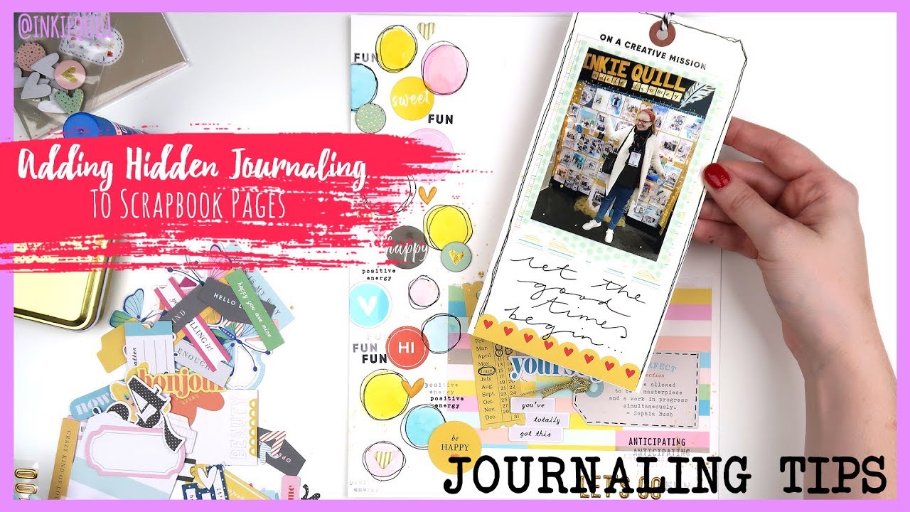 ADDING HIDDEN JOURNALING TO SCRAPBOOK PAGES - YouTube