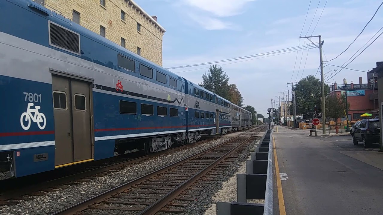 Metra 110 leads the Rails Trails and Ales special. Lockport IL - YouTube