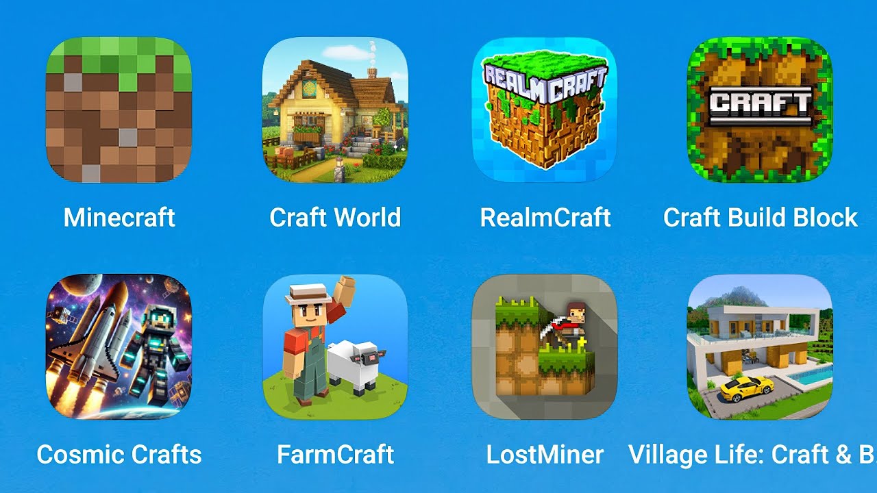 Minecraft, Craft World, RealmCraft, Craft Build Block, Cosmic Crafts ...