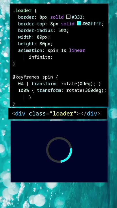 Loader Animado Solo con CSS ⚡️ #programming #css #html #coding #shorts - YouTube