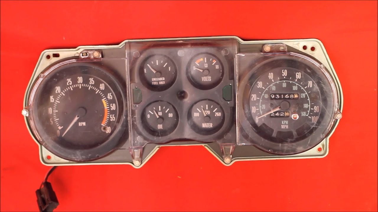 1973 1974 Grand Prix Tachometer & Gauges - YouTube