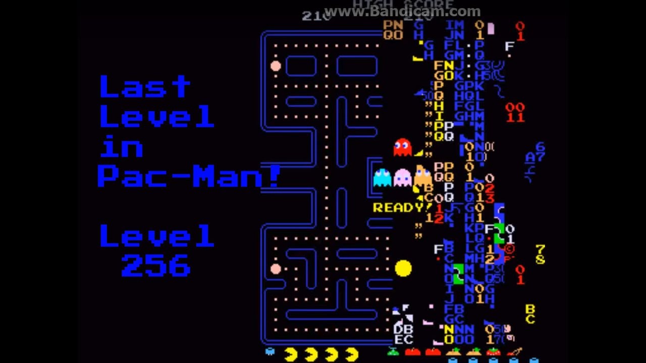  Pac Man Level 256 The Last Level In The Game YouTube