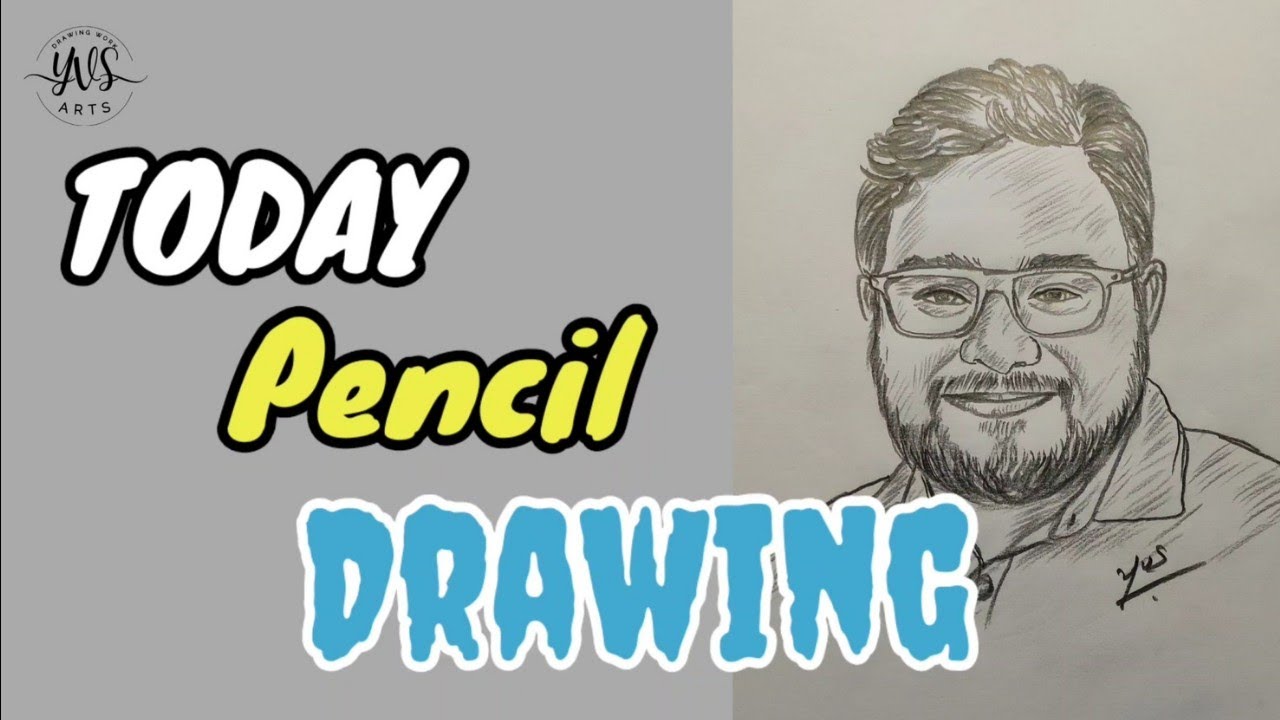 Today Pencil Drawing // Portraits in Pencil Work // Birthday gift in ...