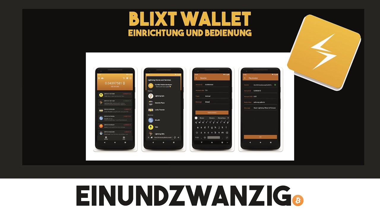 Tutorial - Blixt Wallet - Einrichten und Bedienen - YouTube