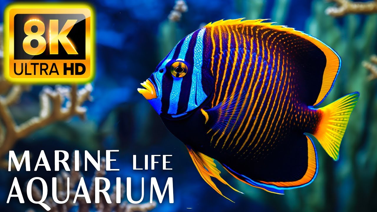 Marine Life Aquarium 8K ULTRA HD - Sea Animals for Relaxation ...