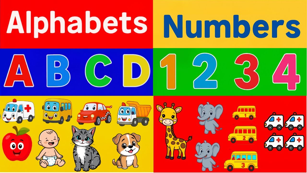 🎶 ABC Song & 123 Numbers | Preschool Learning Compilation for Babies ...