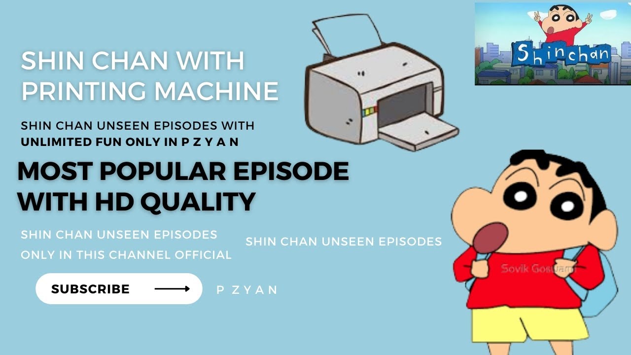 Shin Chan With Printing Machine Full Episode | Shin Chan Unseen ...