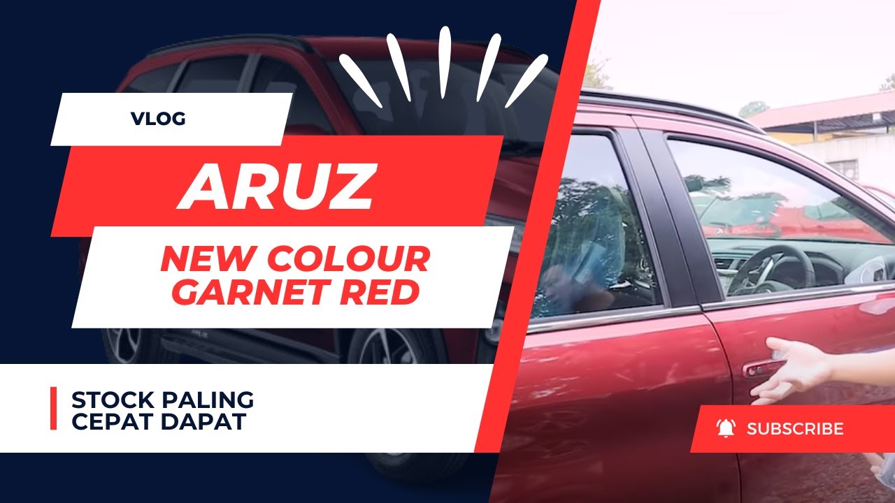PERODUA ARUZ | NEW COLOR GARNET RED | STOCK PALING CEPAT DAPAT - YouTube
