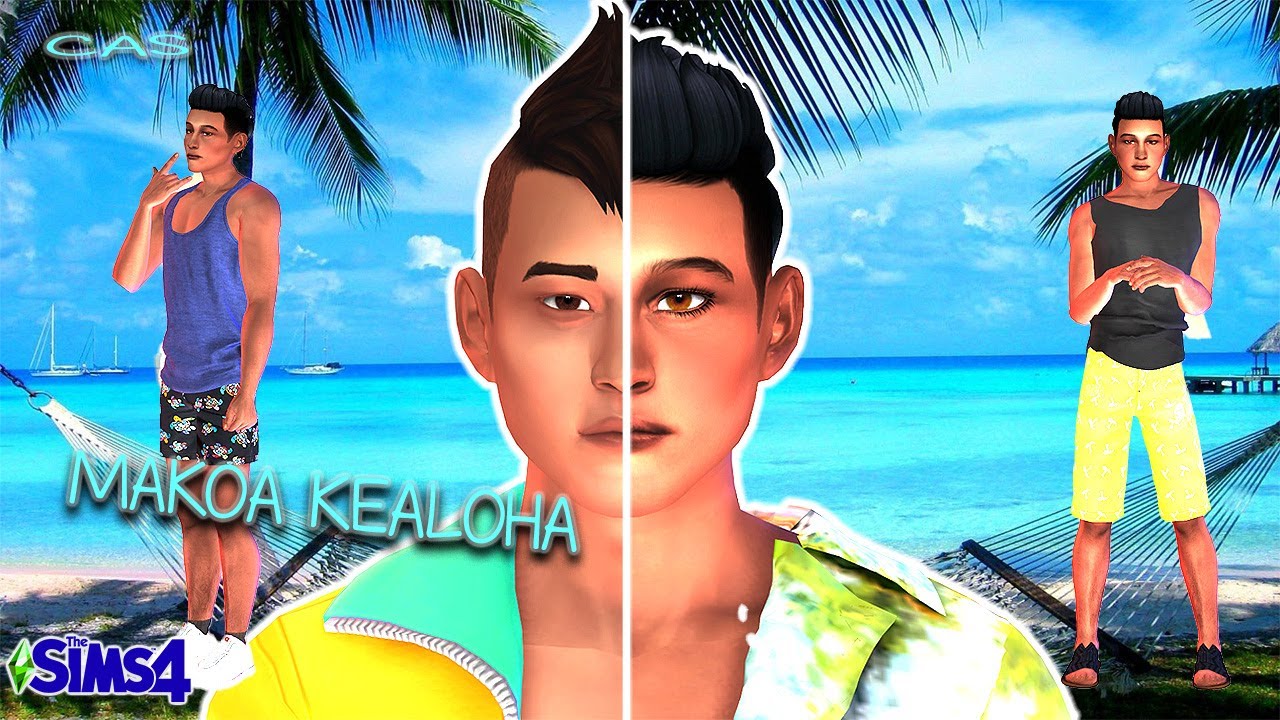 CAS TOWNIE MAKEOVER- MAKOA KEALOHA - SIMS 4 MAXIS MATCH MAKEOVER - YouTube