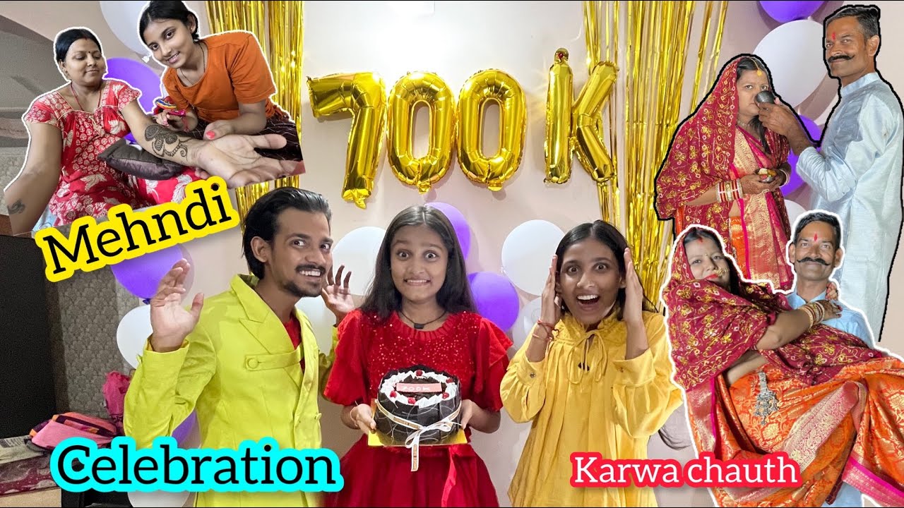 Karwa Chauth | 700K celebration | Diwali ki safai | aman dancer real ...