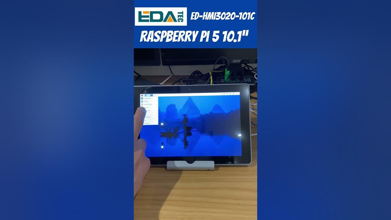 Raspberry Pi 5 industrial 10.1” screen with nvme. Edatec ED-HMI3020-101C - YouTube