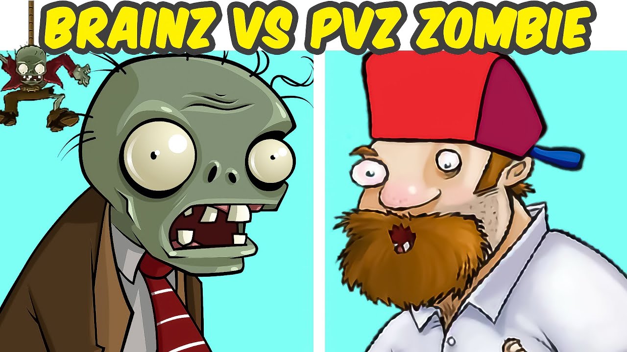 Friday Night Funkin' VS Brainz VS PVZ Zombies VS Crazy Dave (FNF MOD ...