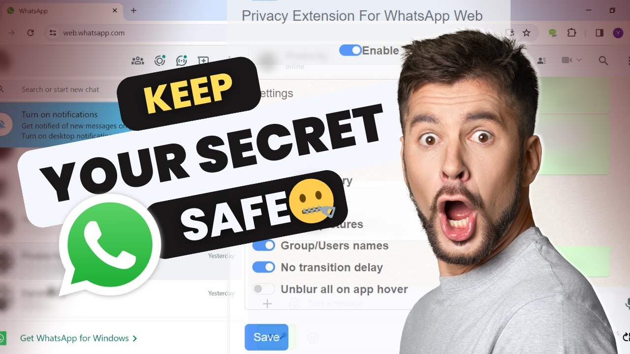 How to Blur Chats, Profile Pictures, Messages on WhatsApp Web - YouTube