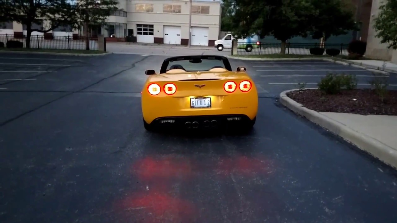 Sweeplite LED taillights at night on C6 Corvette - YouTube