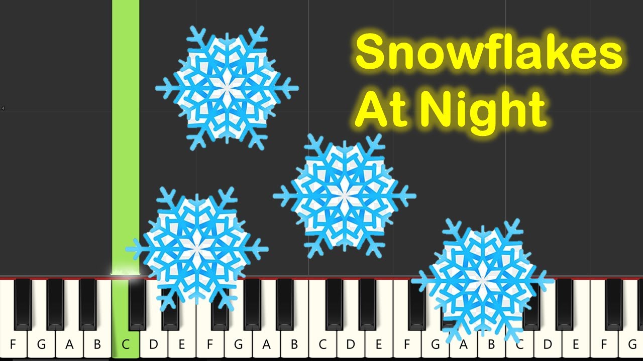 Piano AccoMan - Snowflakes At Night Piano Tutorial - YouTube