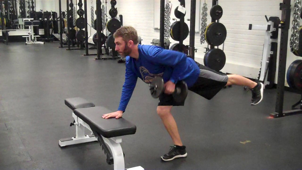 1 Arm 1 Leg DB Row - YouTube