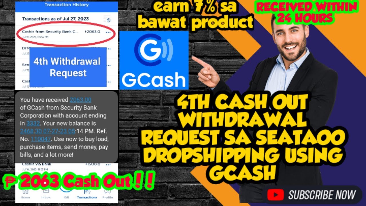 4TH CASH OUT WITHDRAWAL REQUEST SA SEATAOO DROPSHIPPING USING GCASH ...