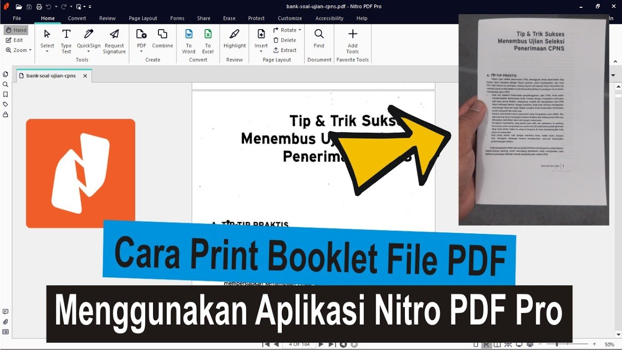Cara Print Booklet File PDF Menggunakan Nitro • #SimpleNewsVideo - YouTube