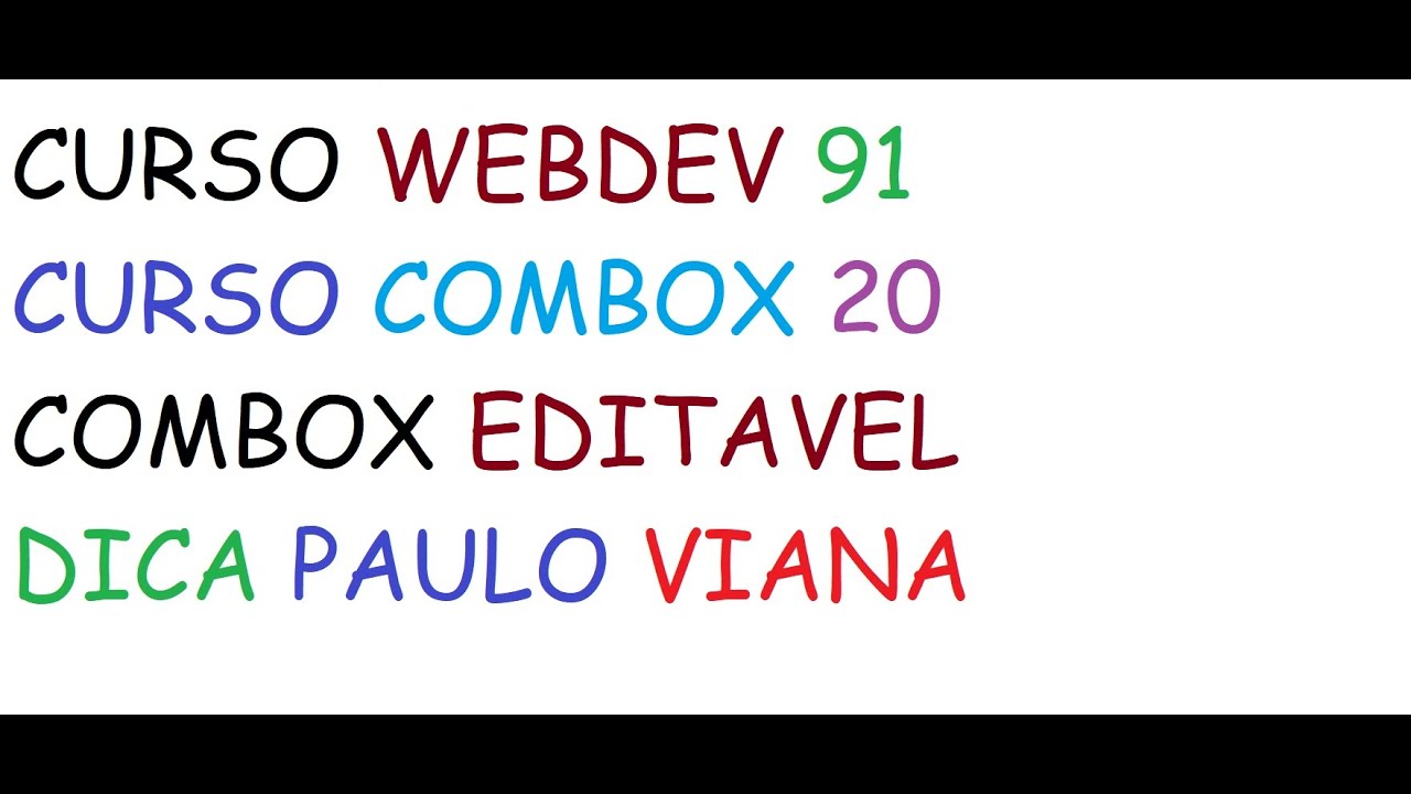 DICAS 3349 WINDEV WEBDEV MOBILE combox editavel Dica Paulo Viana Curso Webdev 91 Combox 20 - YouTube