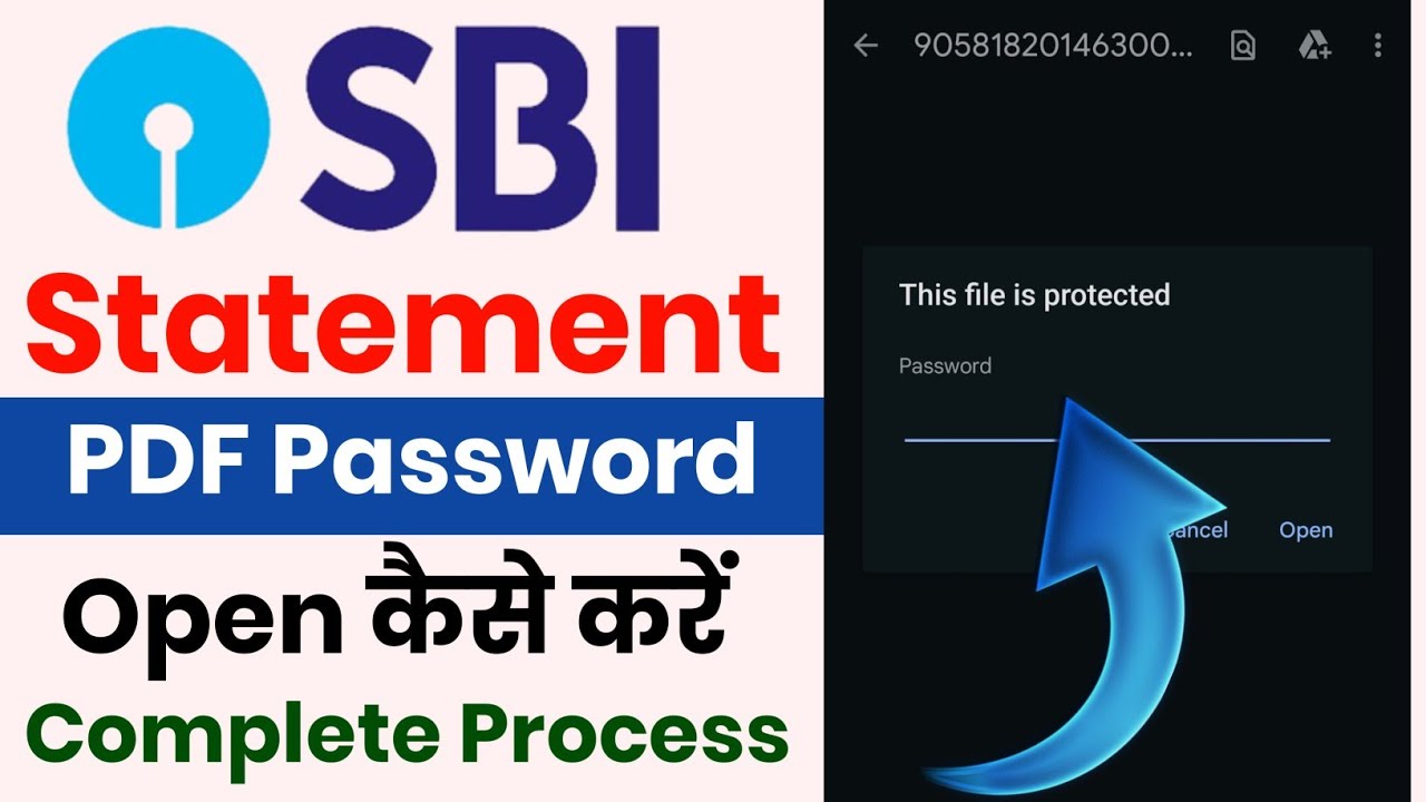 SBI Statement PDF Password 2024 | SBI Statement PDF Ka Password Kaise ...
