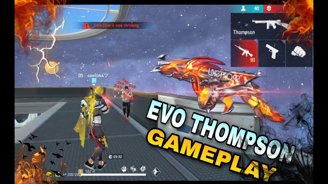 Free Fire Evo Thompson Gun Op Gameplay || #freefire #dschhoragaming ...