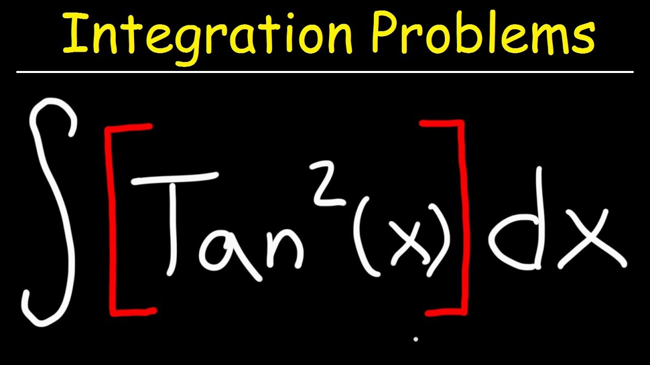 Integral Of Tan 2x YouTube