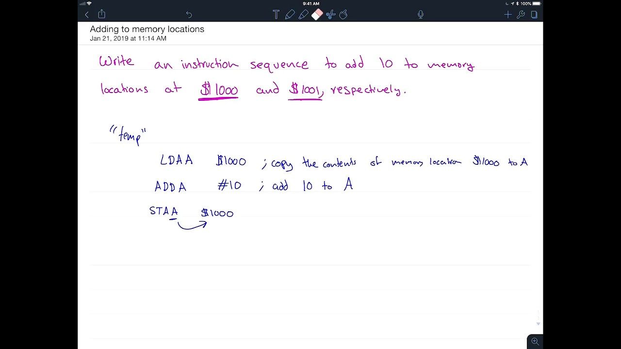 Adding to Memory Locations - YouTube