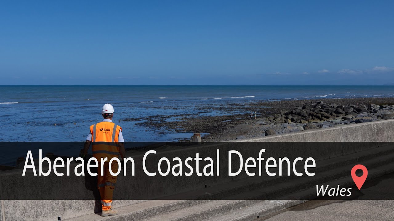Aberaeron Coastal Defence - Construction Photography & Video - YouTube