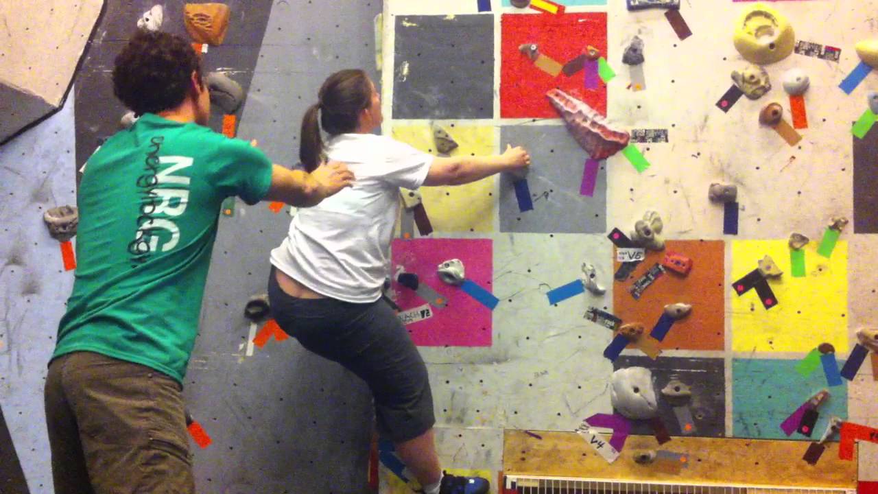 Jo attempting 5degree V0 climb - YouTube