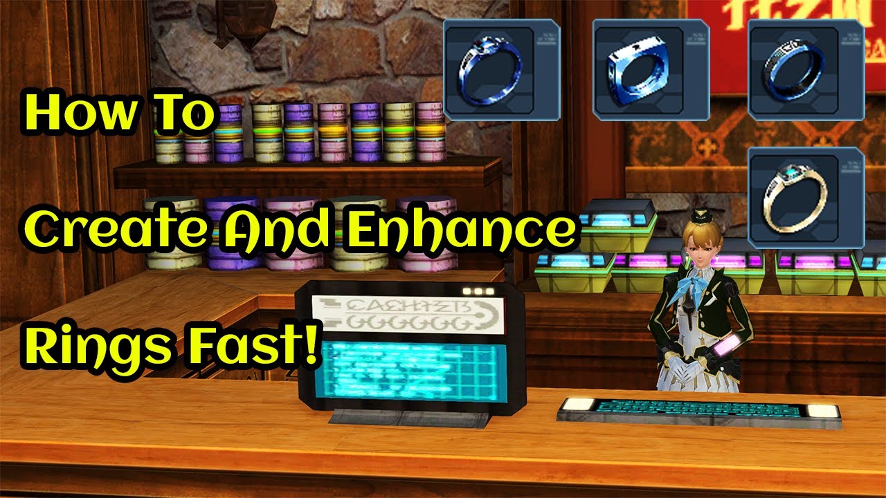 PSO2 Creating And Enhancing Rings Fast! - YouTube