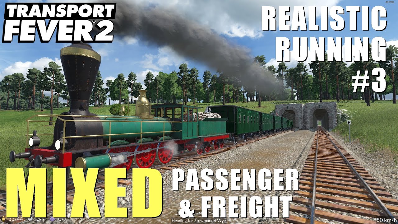 Mixed Freight & Passenger Consist. #3 Realistic Running in Transport ...