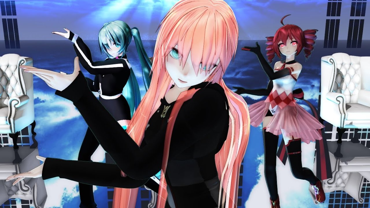 【MMD】jewel（ネギドリル＆ルカ版）／抑えきれないルカとミクとテトの鼓動が伝わってくる - YouTube