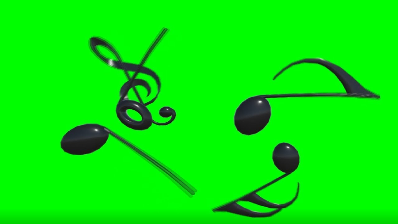 Top Free Music Notes Experimental 3D Green Screen Animations Pack - YouTube