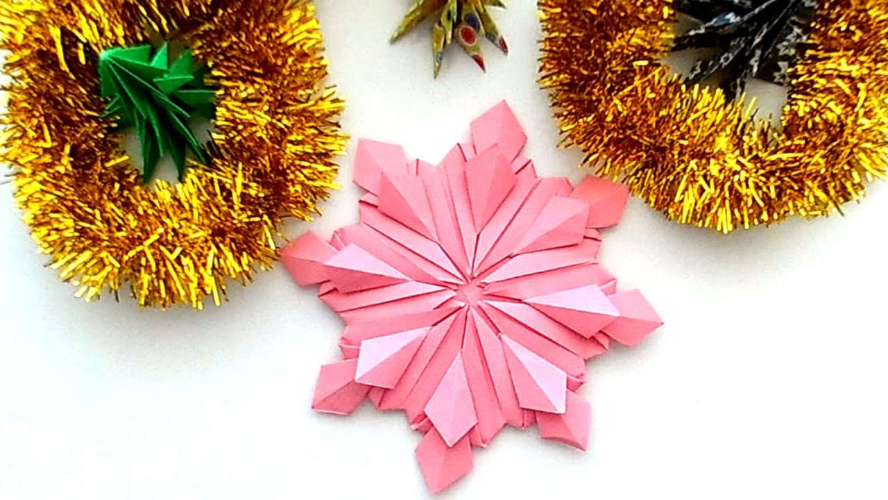 How to make a Snowflake? Modular Origami. Paper Snowflake. Christmas ...