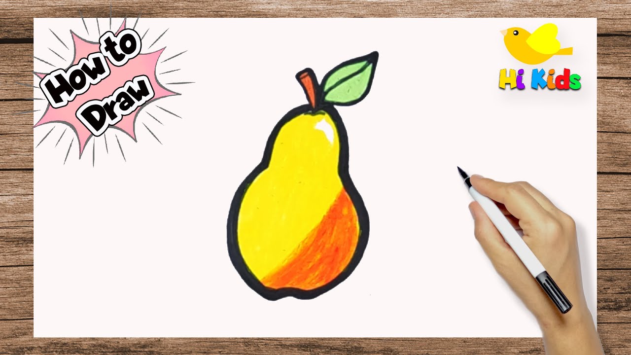 How to Draw: a Pear simplly - YouTube