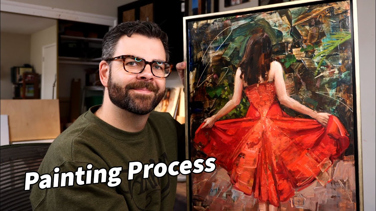 Contemporary Painting Process | Textures Create a Dynamic Figure ...